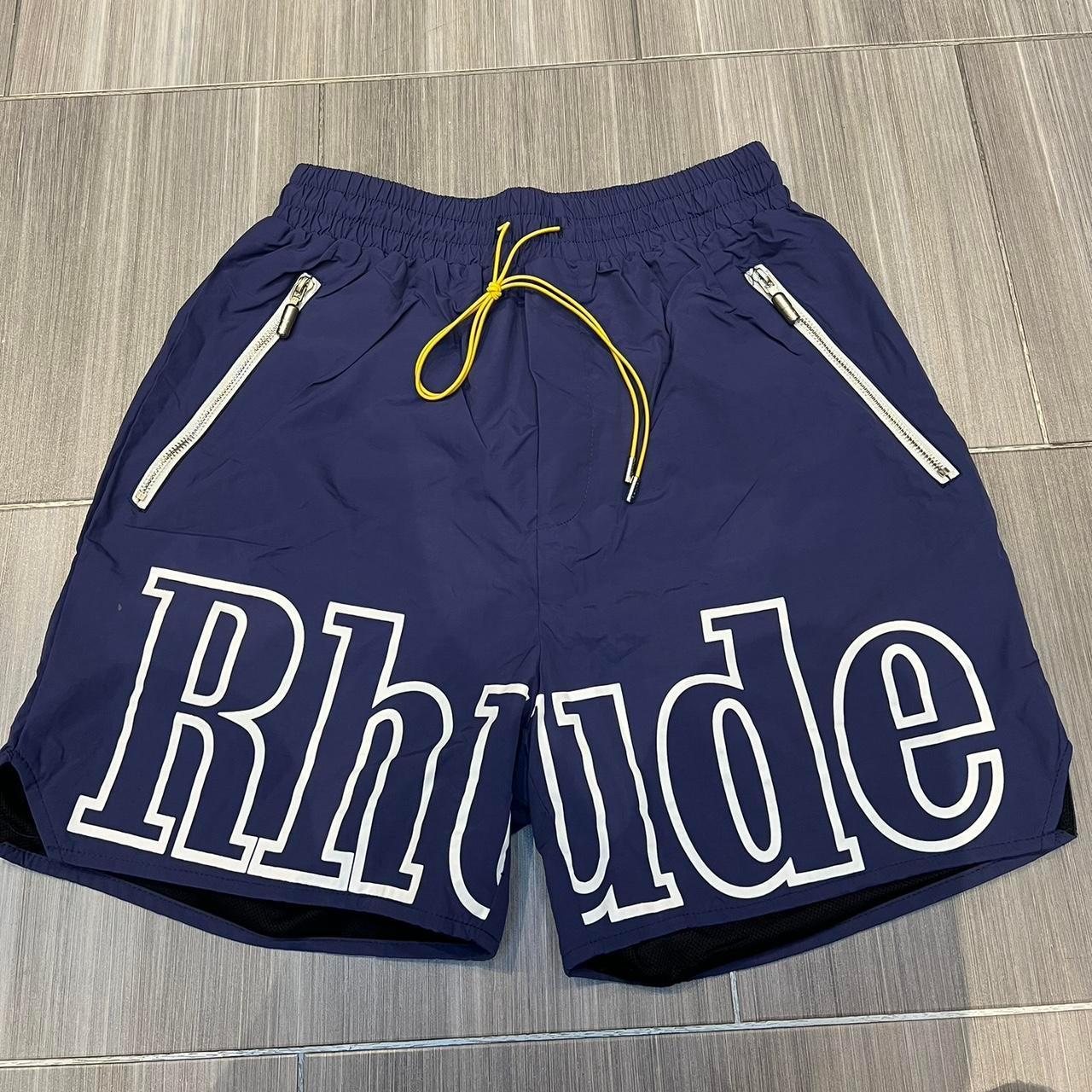 Rhude men's navy shorts Brand new Same day dispatch! - Depop