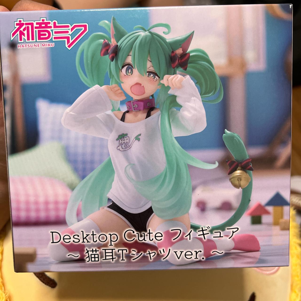 Yawning hatsune Miku figure with box #desktopcute... | Depop