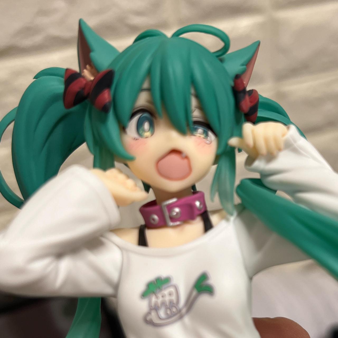 Yawning hatsune Miku figure with box #desktopcute... | Depop