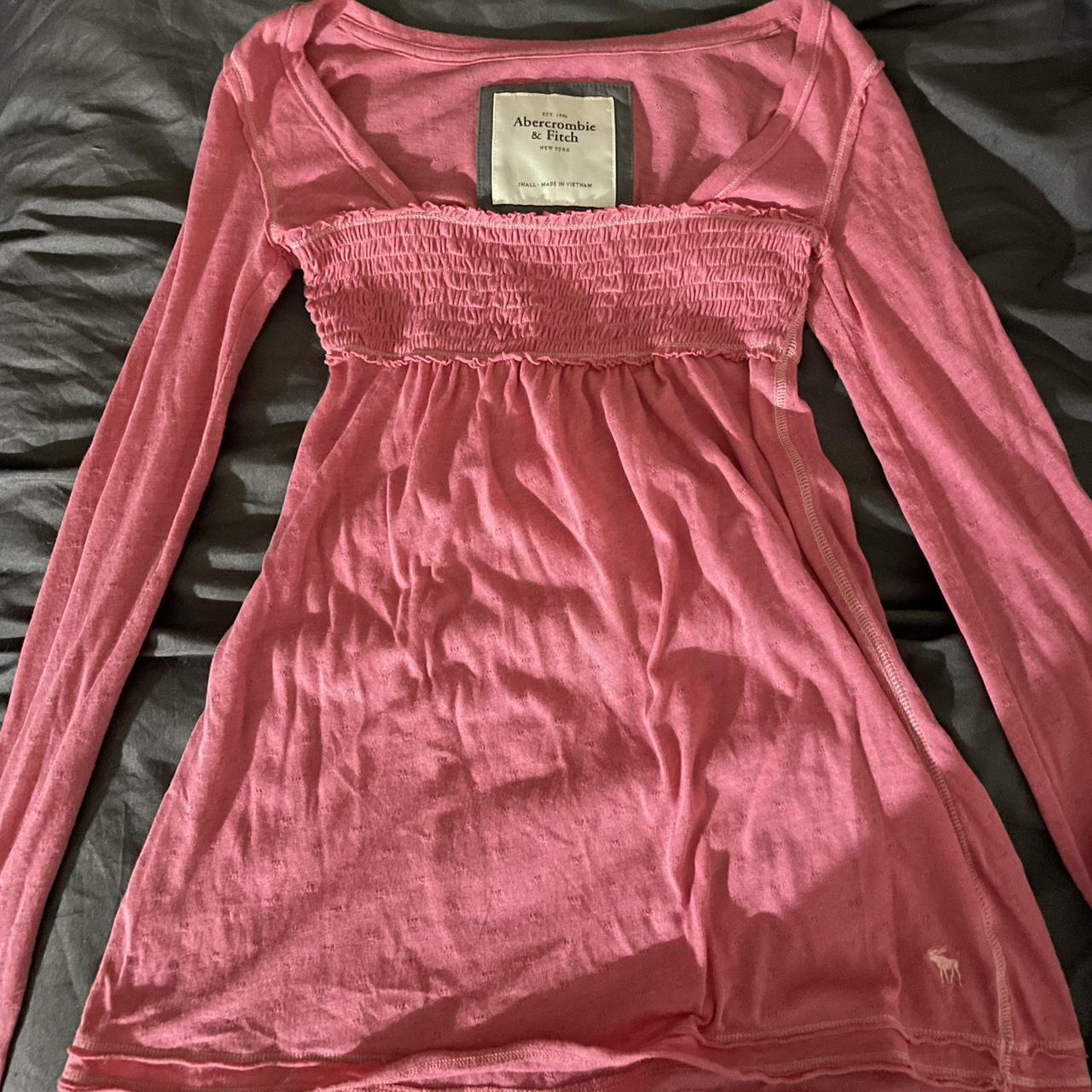 Rare Abercrombie and Fitch babydoll pink... - Depop