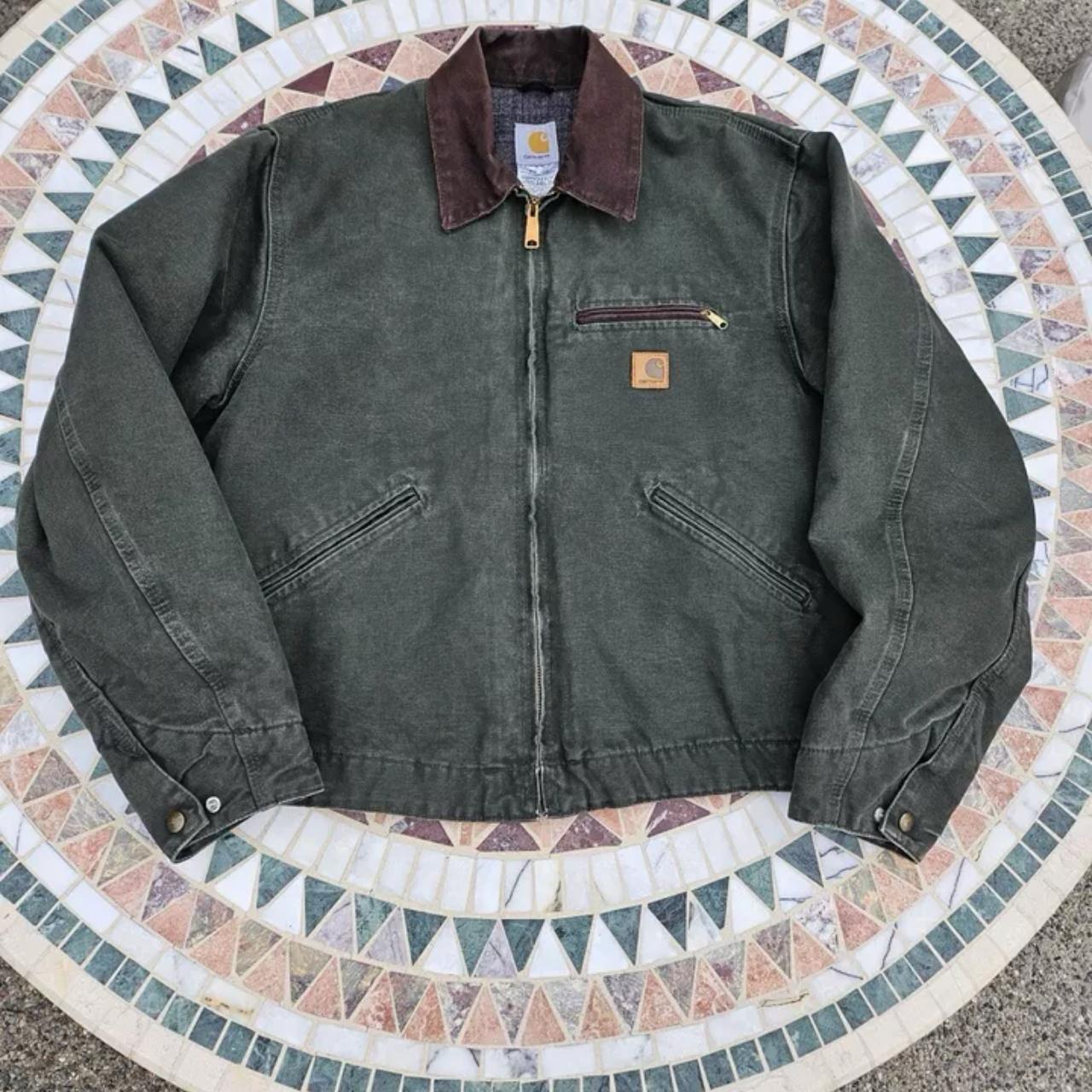 VTG Carhartt J97 MOS Large Regular Detroit Jacket - Depop