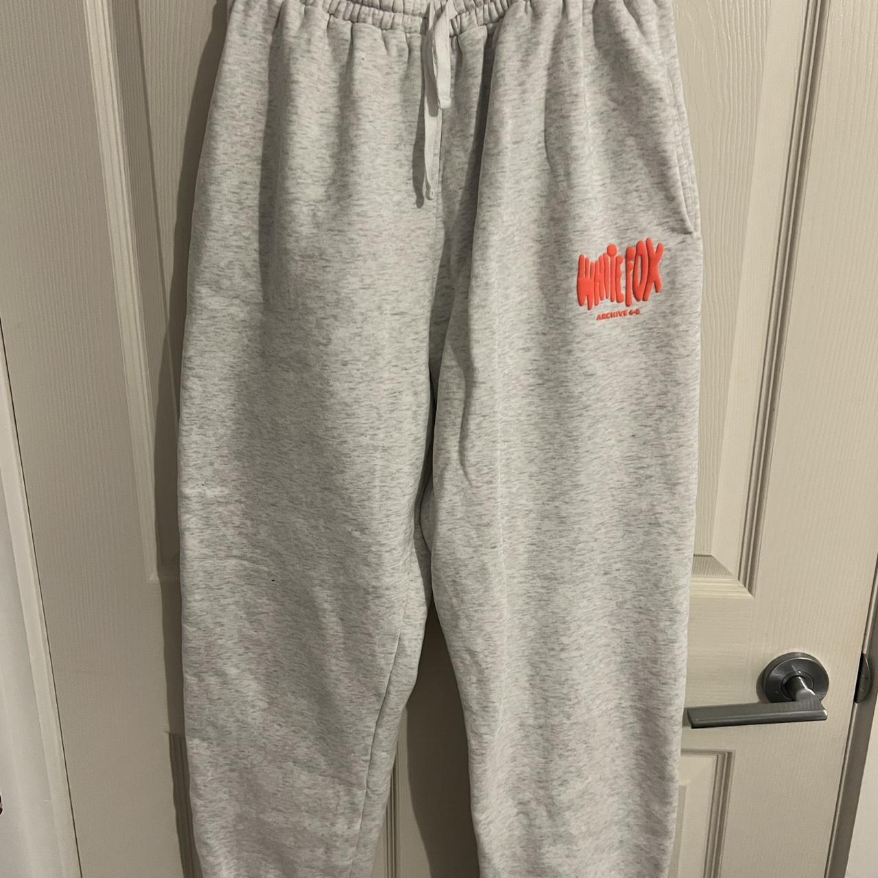 White fox tracksuit pants Size M | Depop