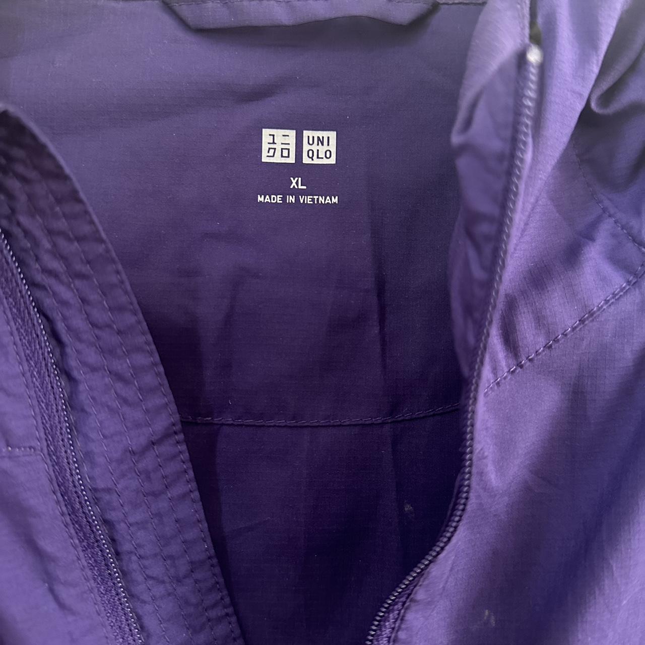 Purple Uniqlo wind blocker jacket. Very light and... - Depop