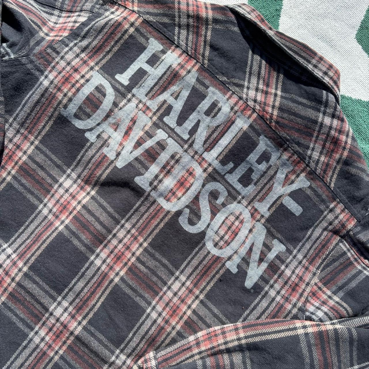 Harley Davidson Flannel Jacket Size... | Depop