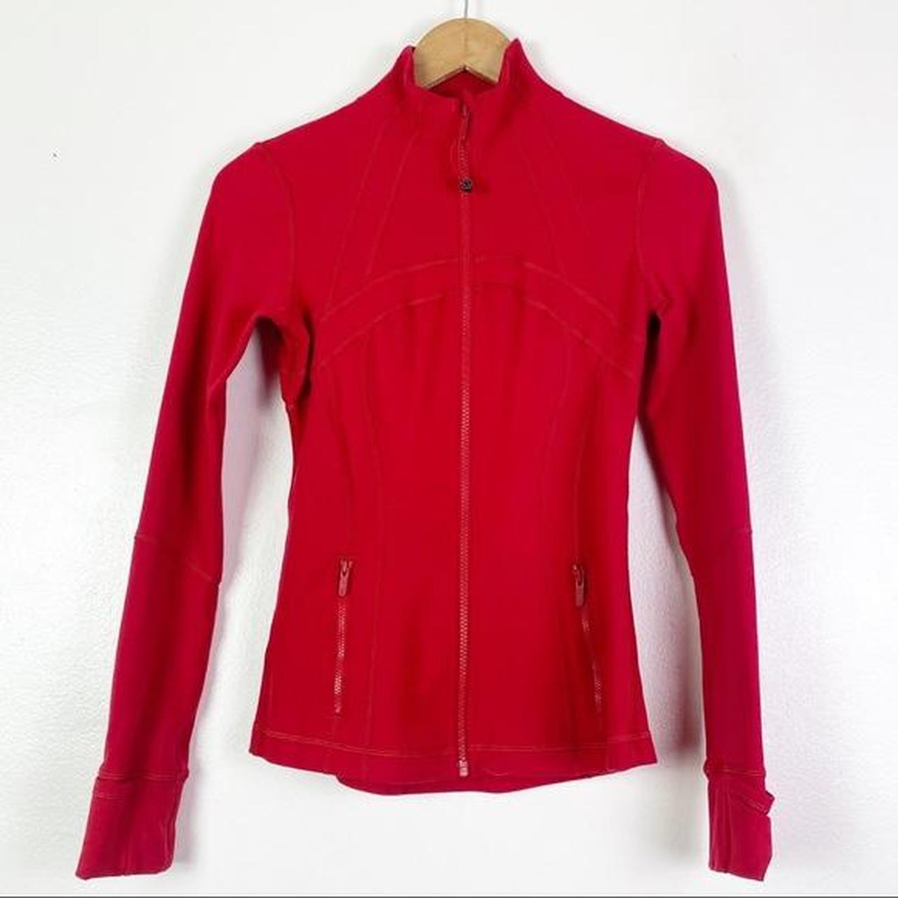 Lulu Lemon red define jacket US2 #definejacket... - Depop