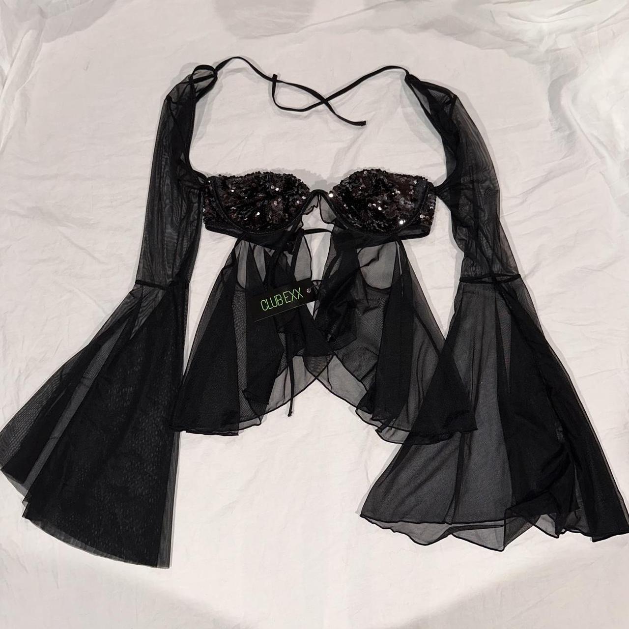 club exx andromeda allure sequin mesh top brand new... - Depop