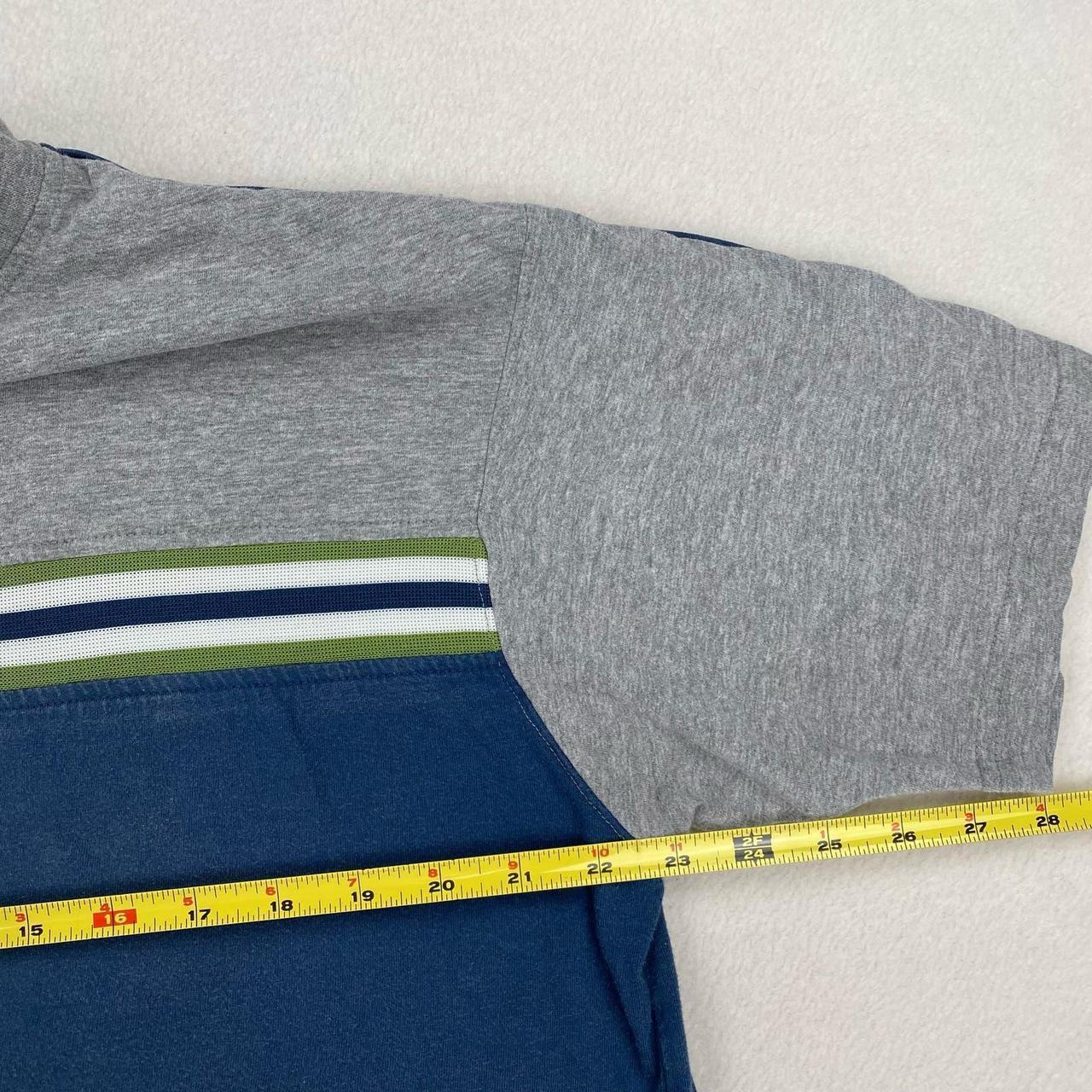 Vintage Point Zero Shirt Blue Grey Colorblock... | Depop