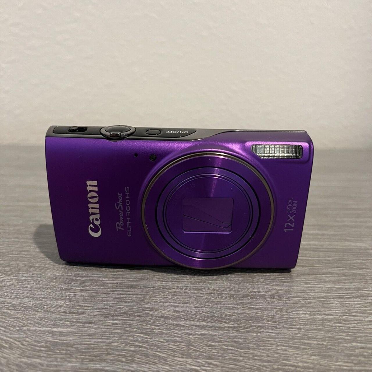 Canon Powershot Elph 360 HS 20MP 12X Zoom Purple... - Depop