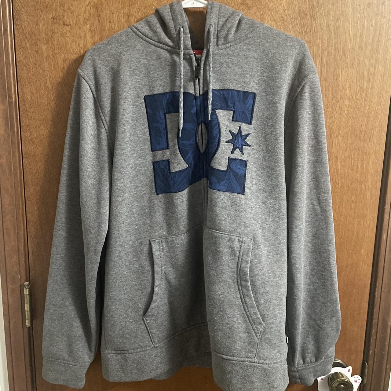 DC Blue Logo Zip-up #dc #grunge #y2k - Depop