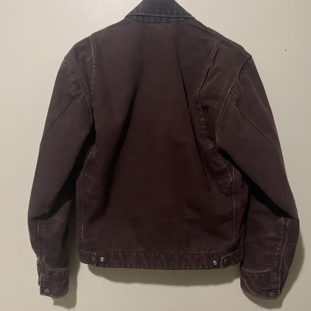 j97 Faded Carhartt Detroit Jacket DKB BRN Size Small... - Depop