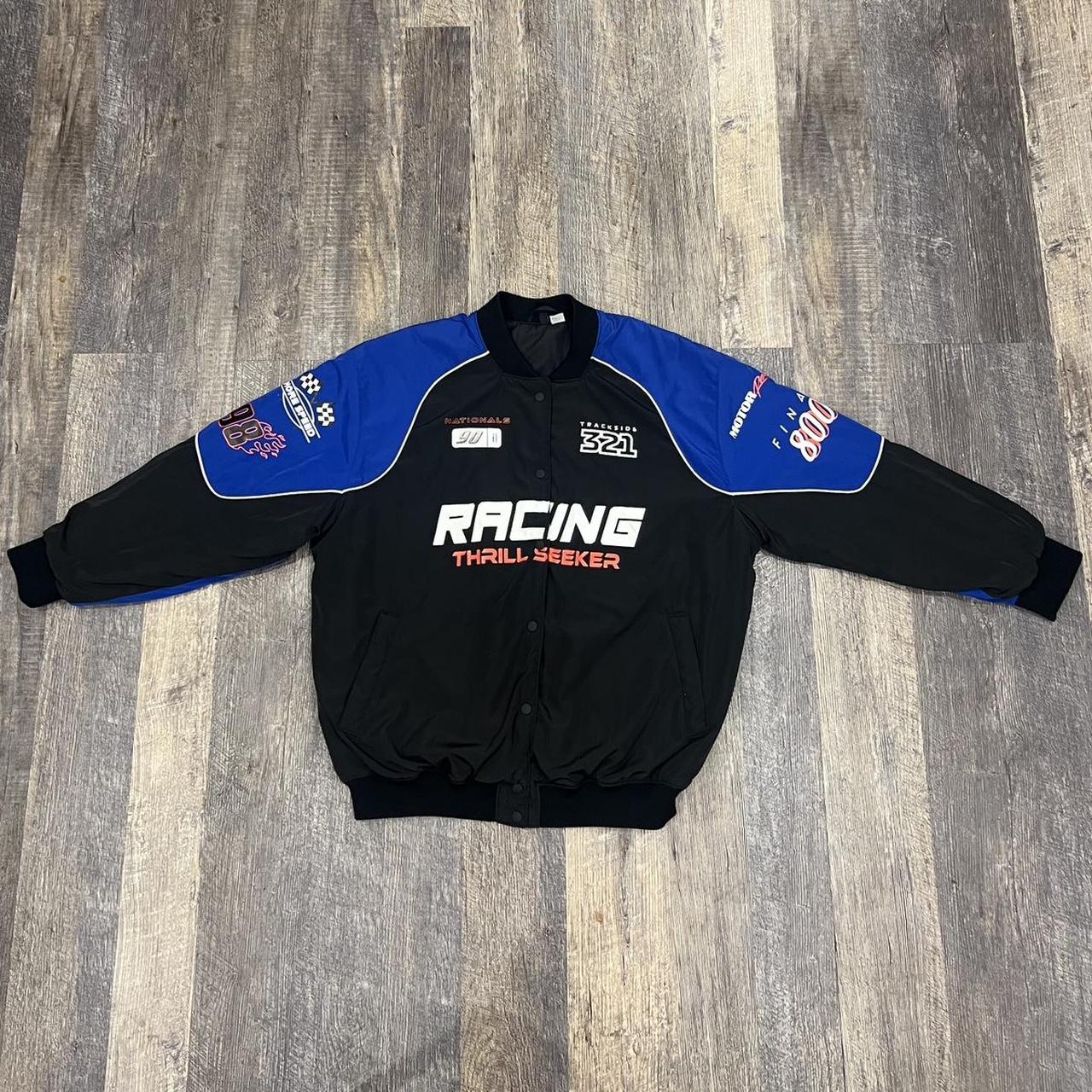 Oversized H&M Racing Jacket . Was purchased in... - Depop