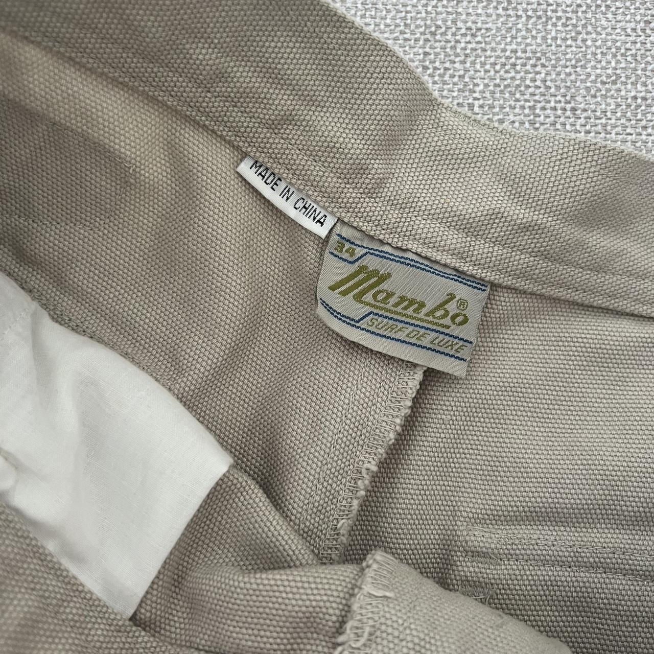 Mens mambo surf wear beige cargo shorts Size 34... - Depop