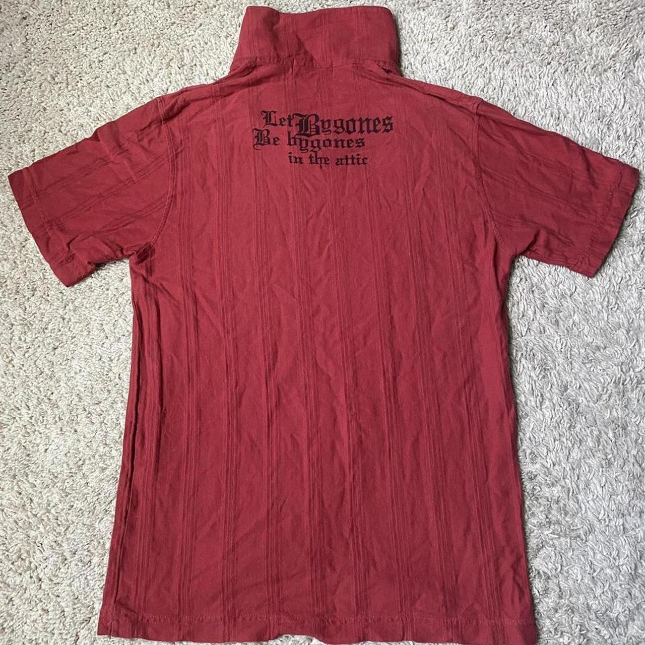 In The Attic Graphic Japanese Polo (MESSAGE BEFORE... - Depop