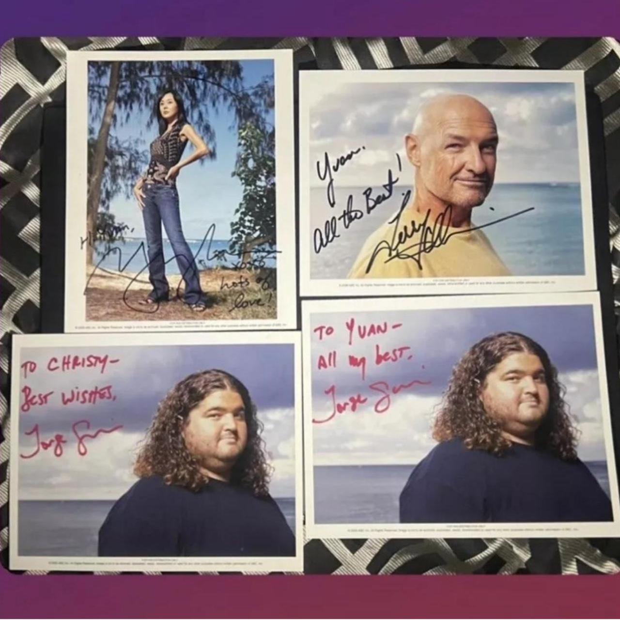Lost Cast Autograph Lot 4 8x10 Photos Yunjin Kim... - Depop