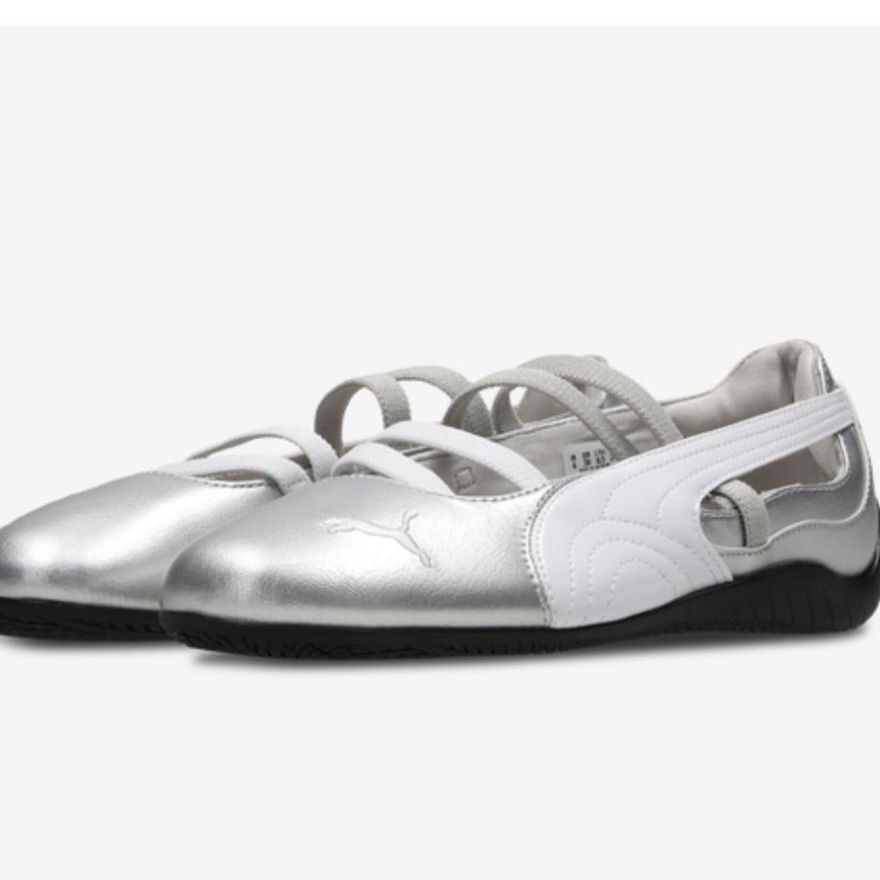 Puma Speedcat Ballet pumps - silver. Worn once... | Depop
