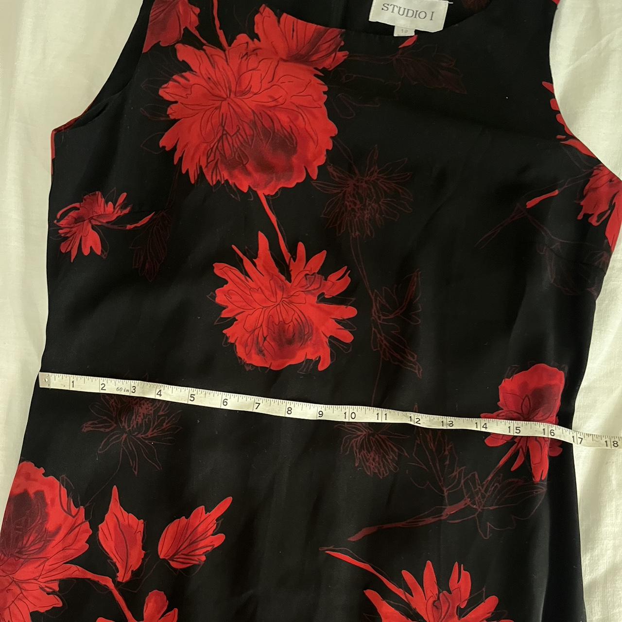 Studio Women's Black and Red Dress | Depop