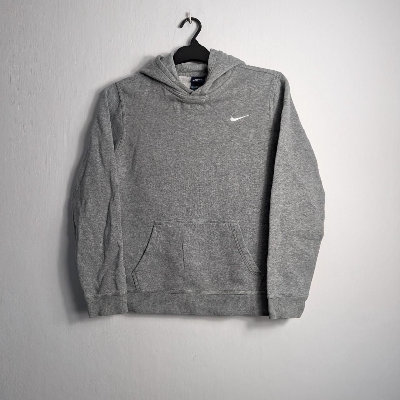 Nike Basic Grey Hoodie Vintage Streetwear... | Depop
