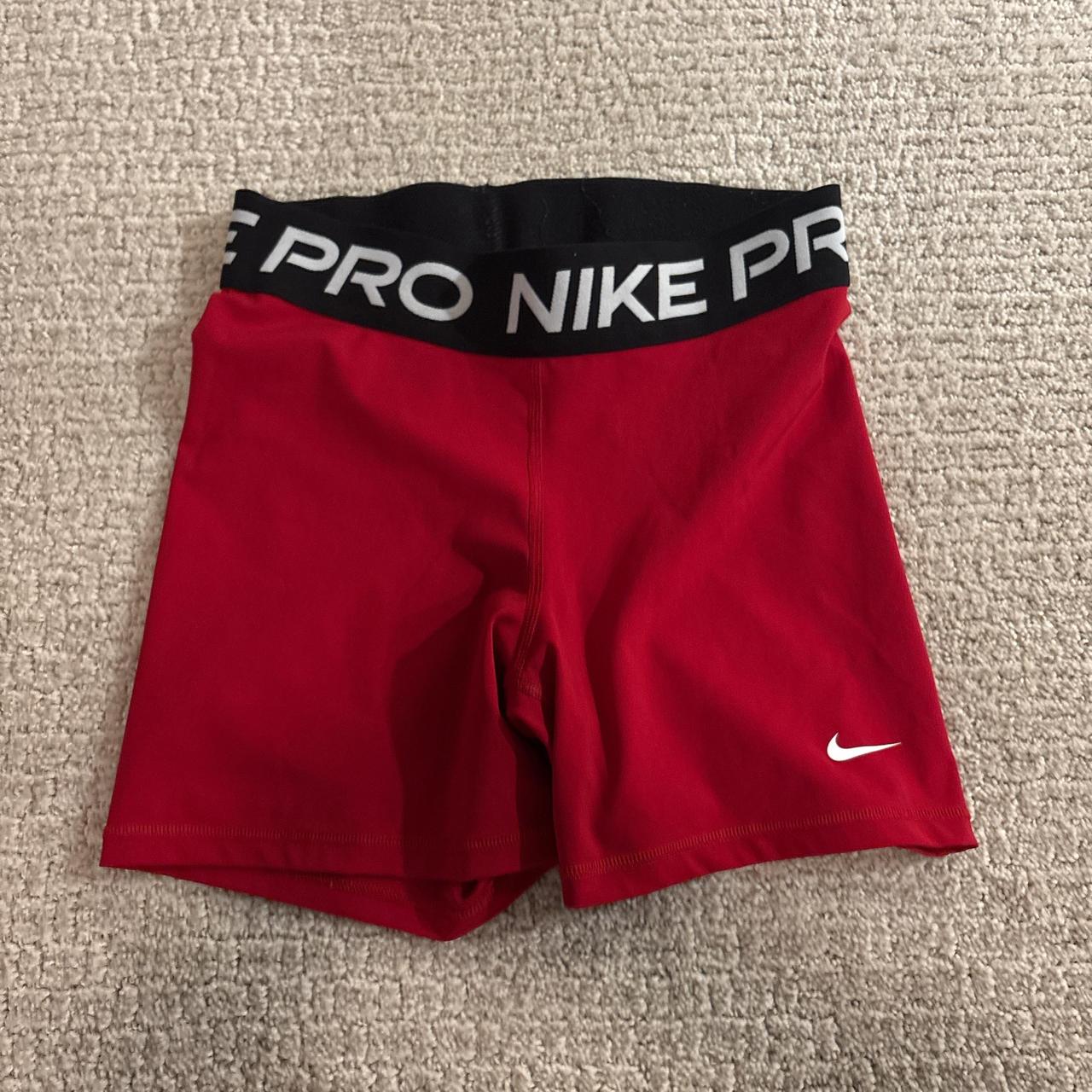 Red Nike pro shorts | Depop
