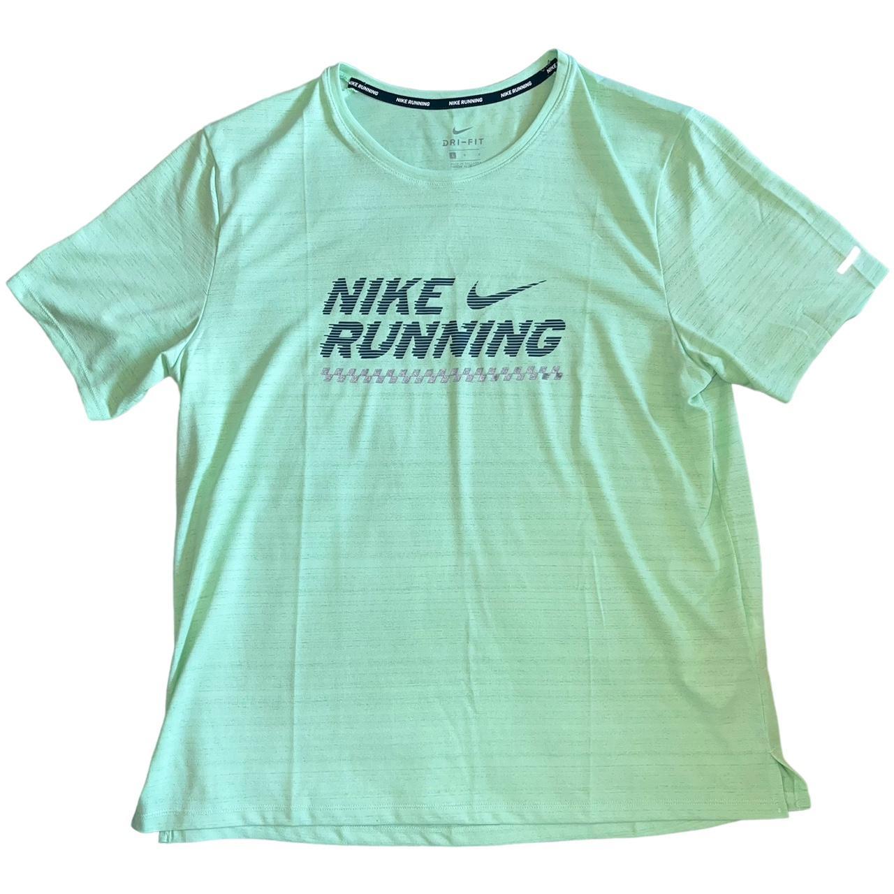 Nike Running Miler T-shirt in mint green Size Large... - Depop