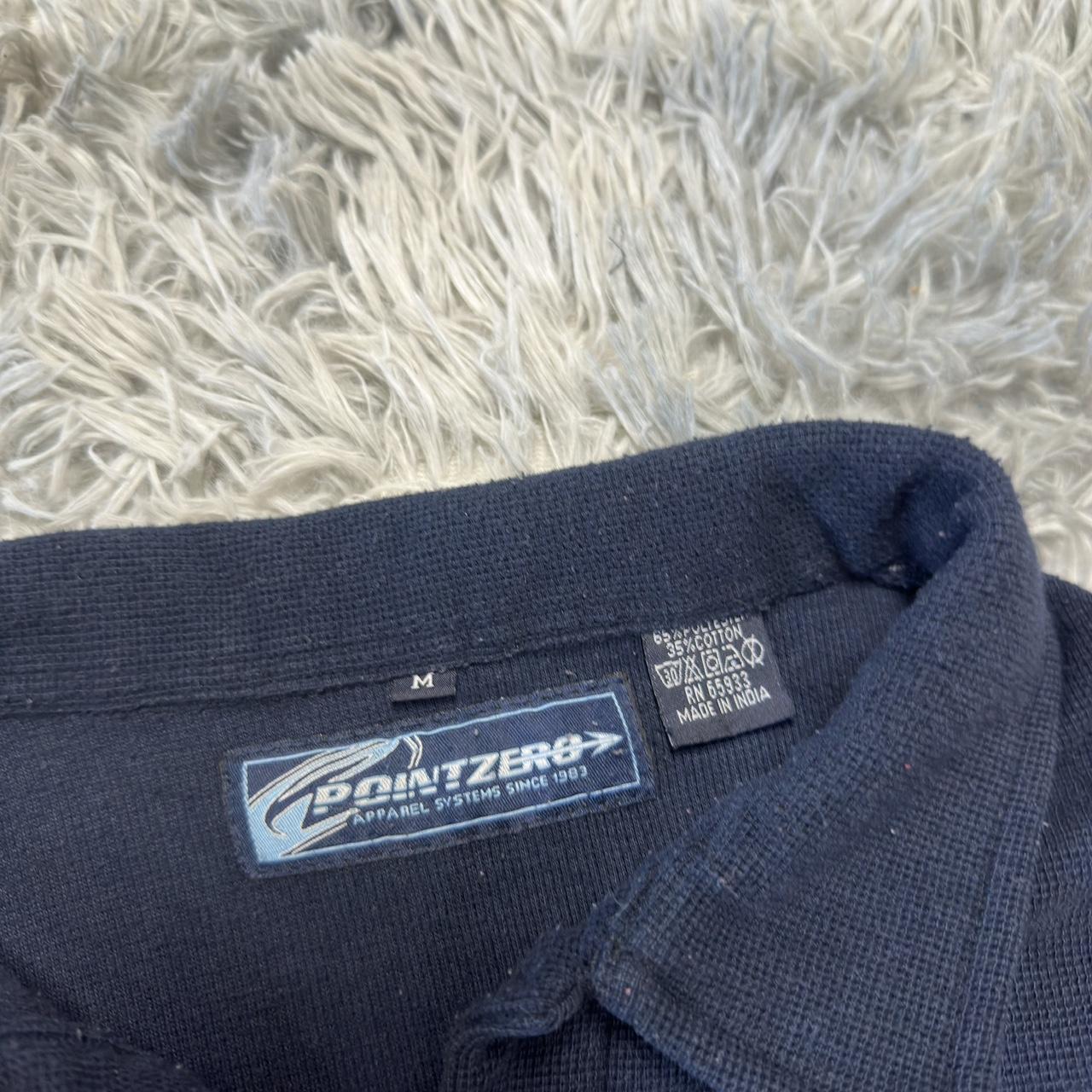 Navy blue short sleeve polo shirt Point Zero Early... - Depop