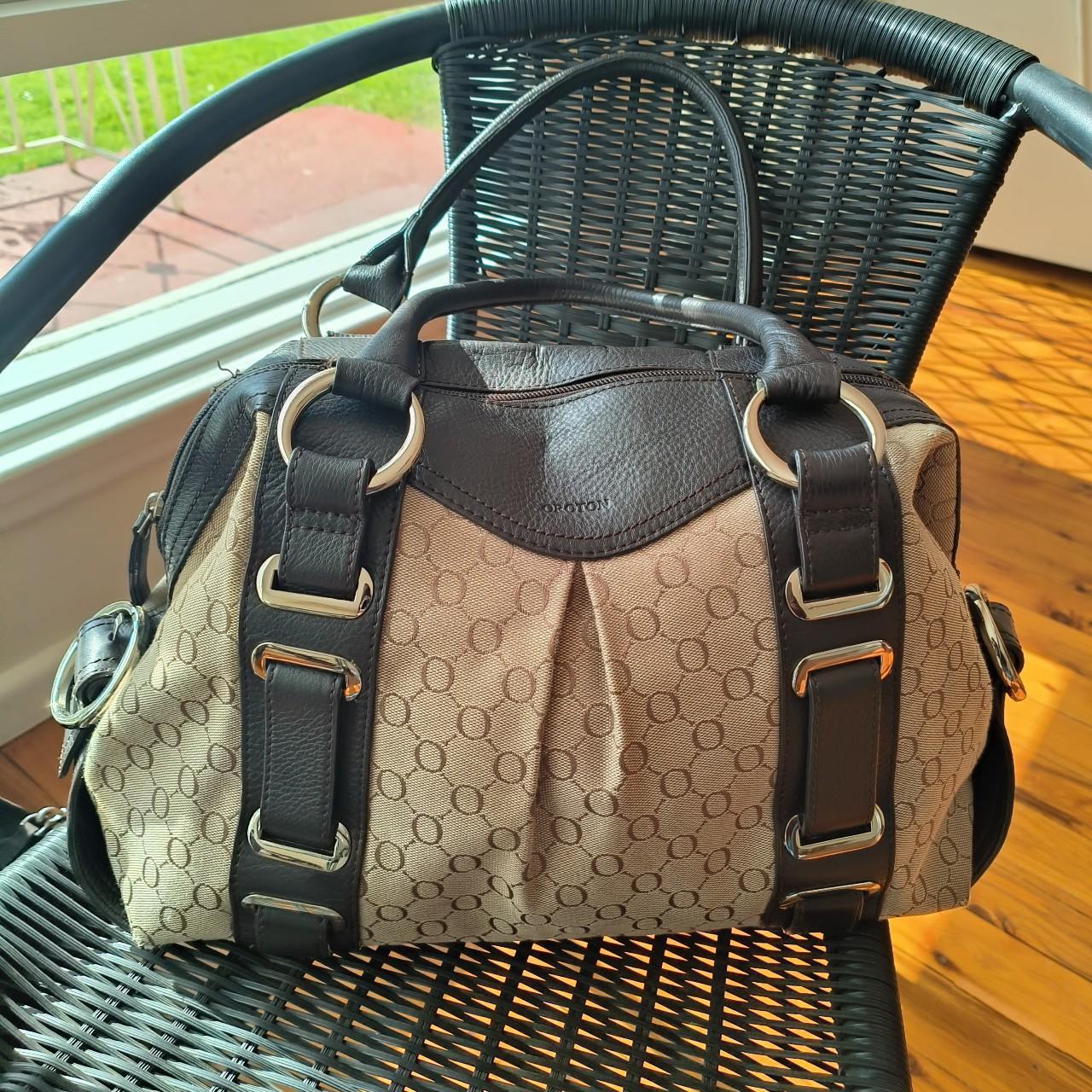 Oroton Alexis Barrel Shoulder Monogram bag. This... - Depop