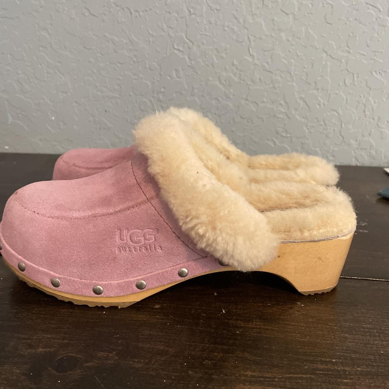 Ugg pink clogs, only worn once - Depop