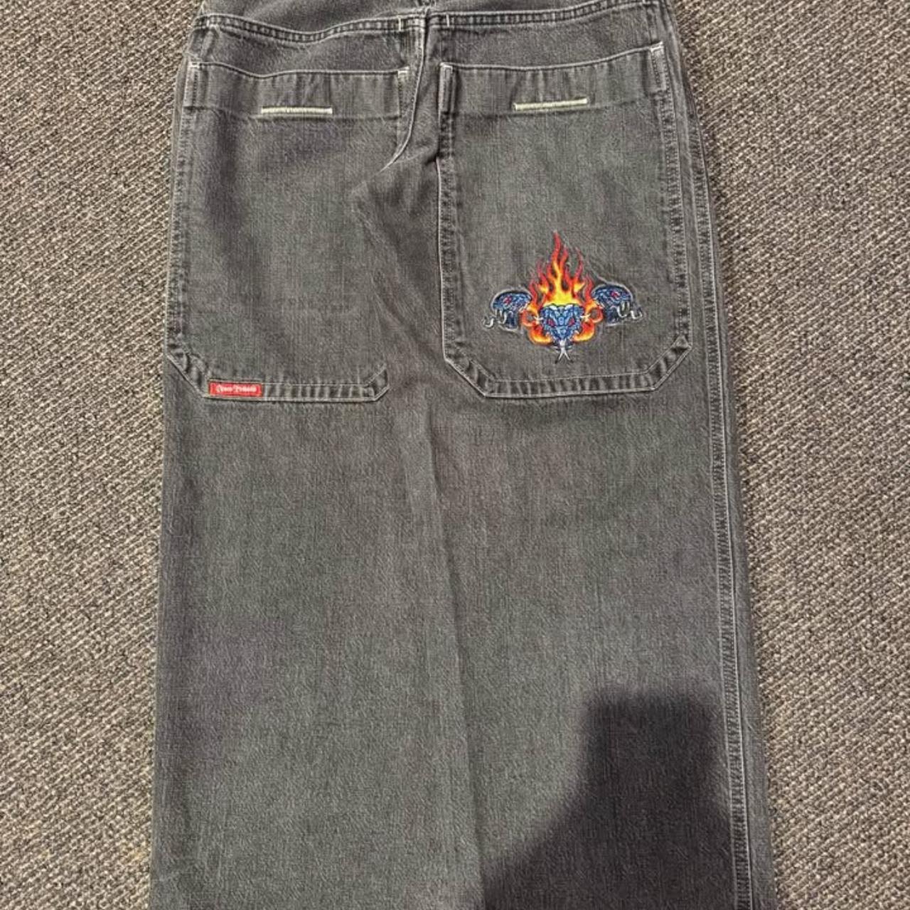 JNCO FLAMING SNAKES TRIBALS 28x30 FREE RETURNS AND... | Depop