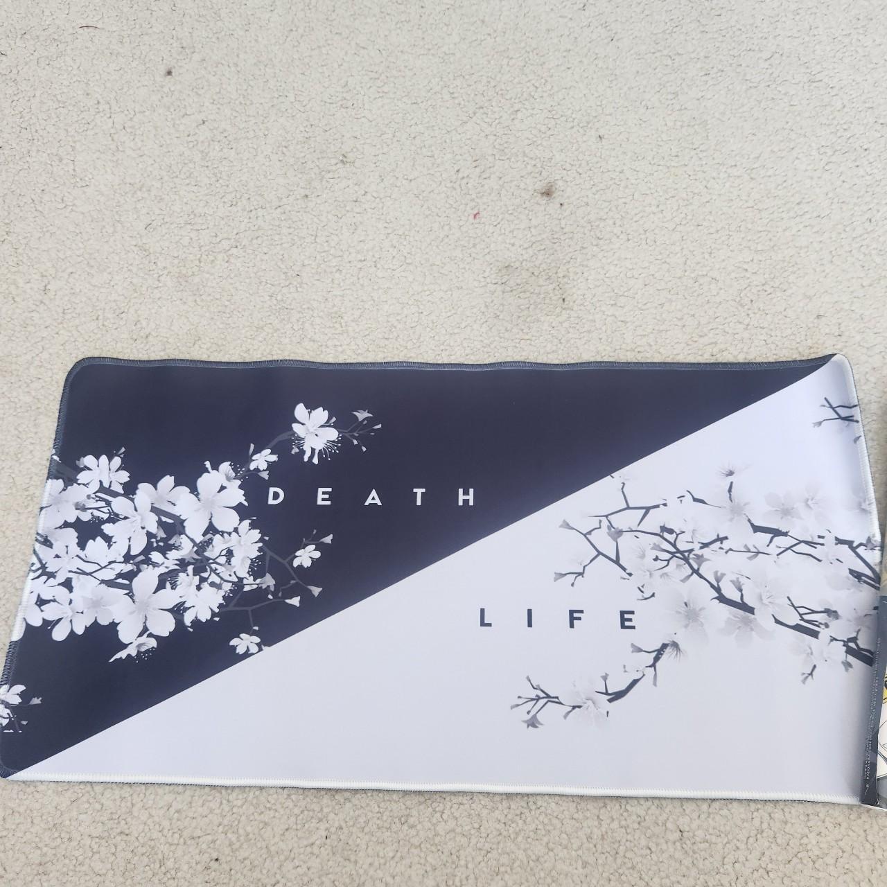 Black and white Death and Life large mousepad #sale | Depop