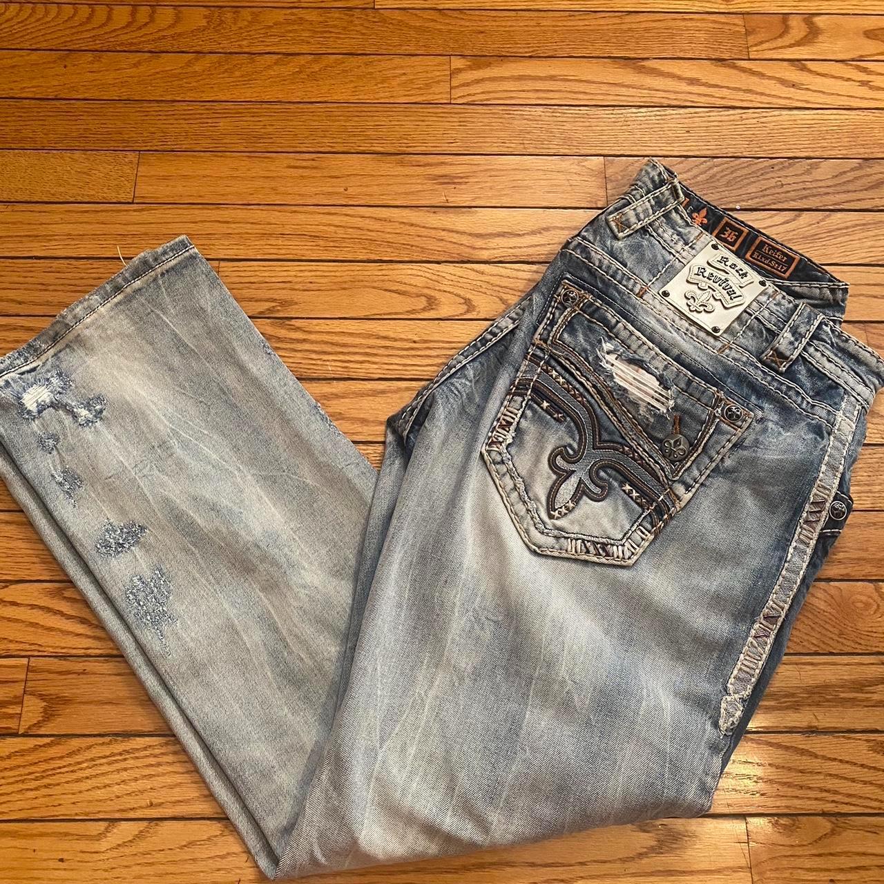 Men’s rock revival jeans - Depop