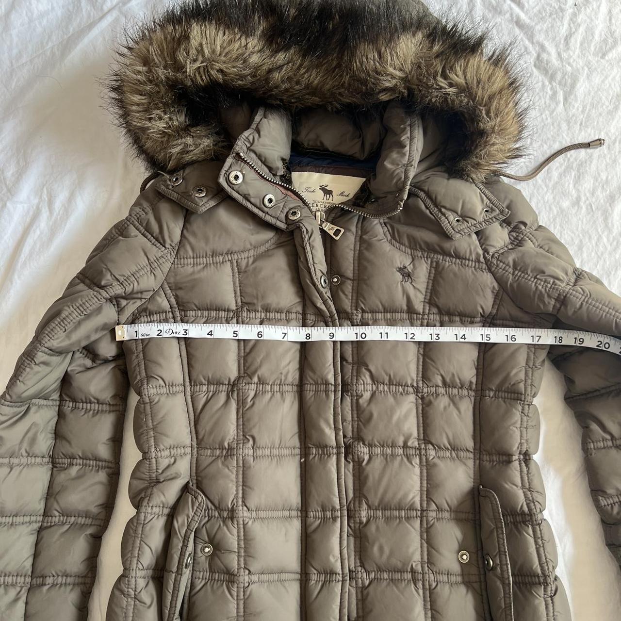 2000s abercrombie fur trim puffer jacket brand is... | Depop