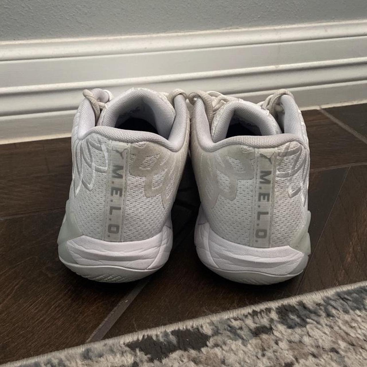 Puma LaMelo Ball MB.01 White Silver. Men’s 9.5 used.... - Depop