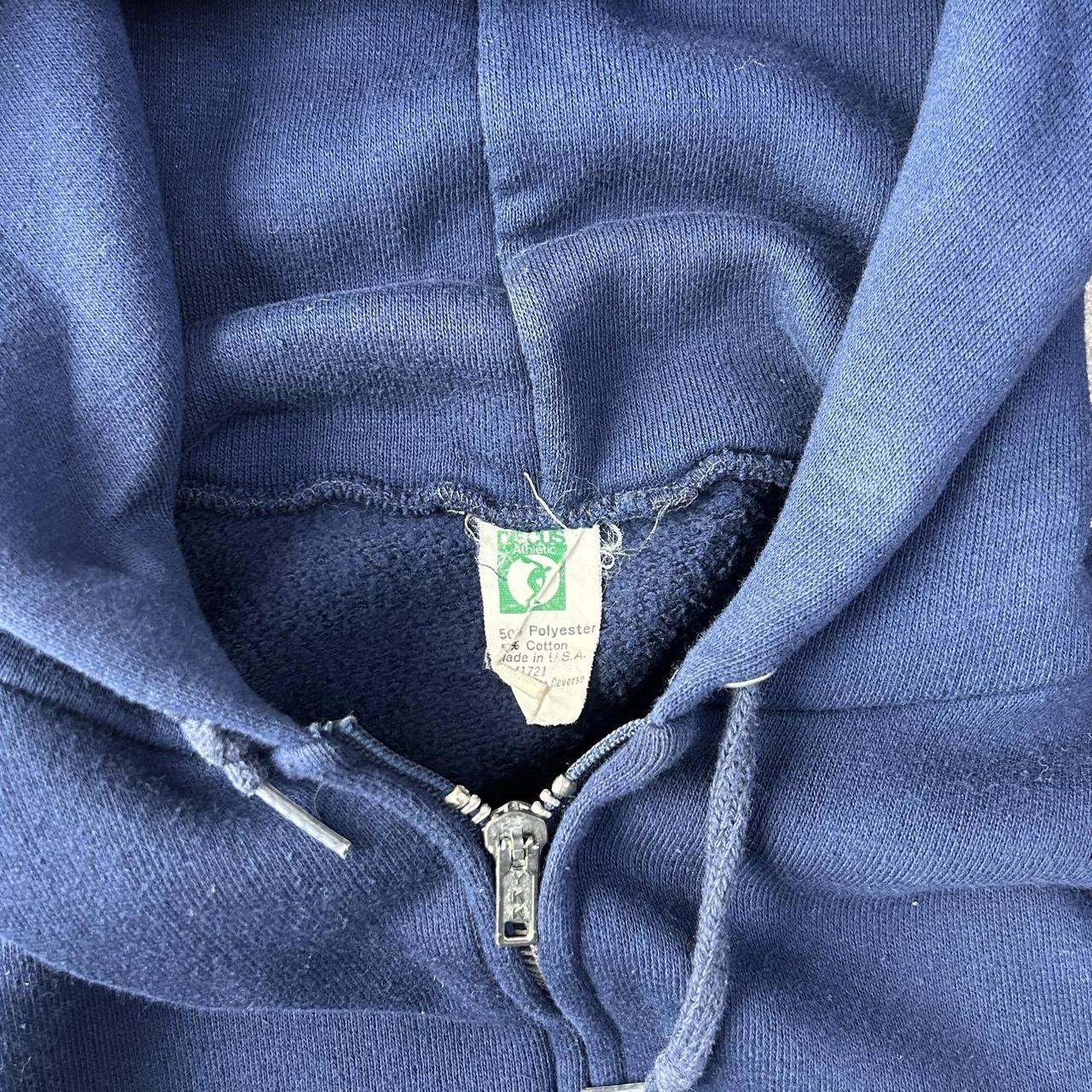 Vintage Navy Coach Zip Up Hoodie Measurements... - Depop