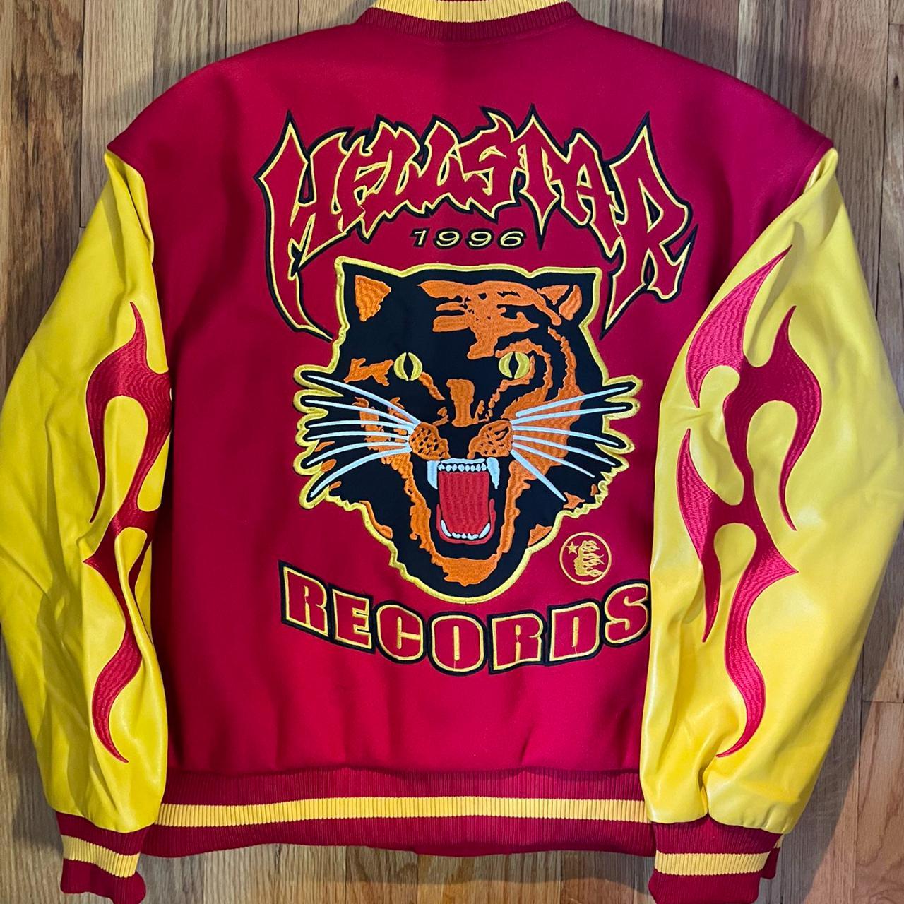 Hell Star varsity jacket size M(2),L(2) and XL(2)... - Depop