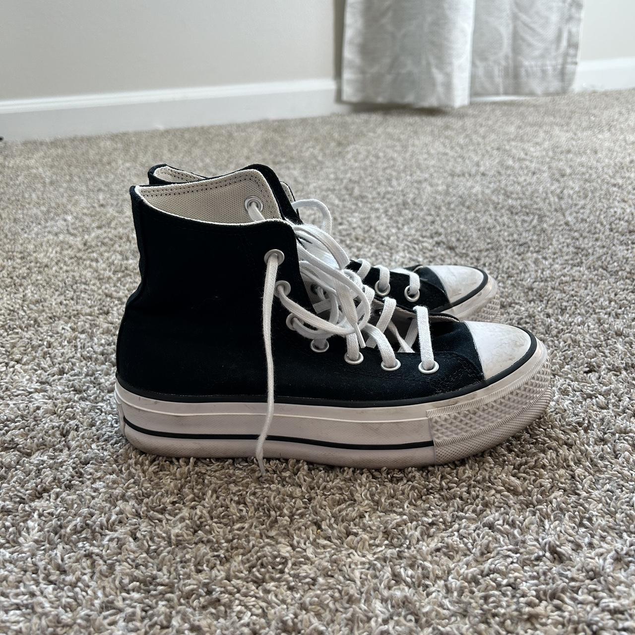 Platform Converse Marks on the front and sides of... - Depop