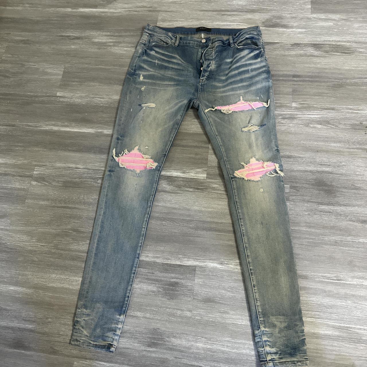 Amiri size 40 Mx1 pink leather patch - Depop