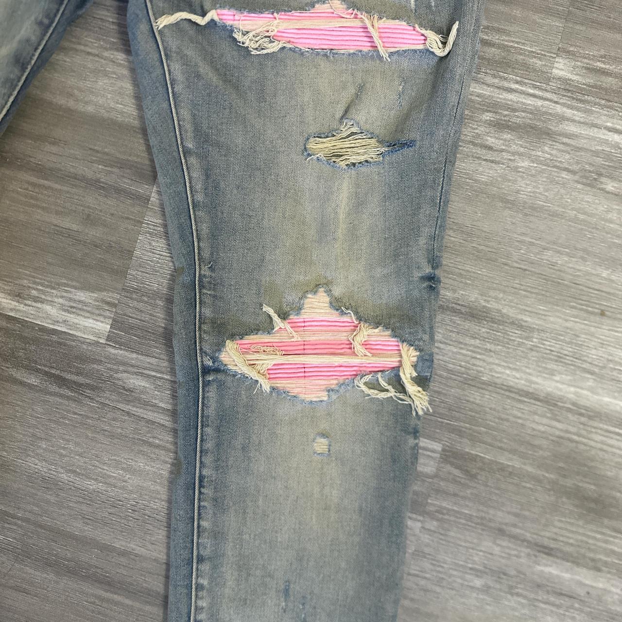 Amiri size 40 Mx1 pink leather patch - Depop