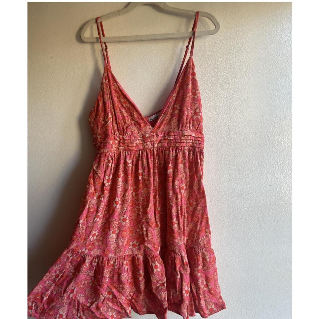 Pull&Bear Floral Pink Sundress Runs kinda... - Depop