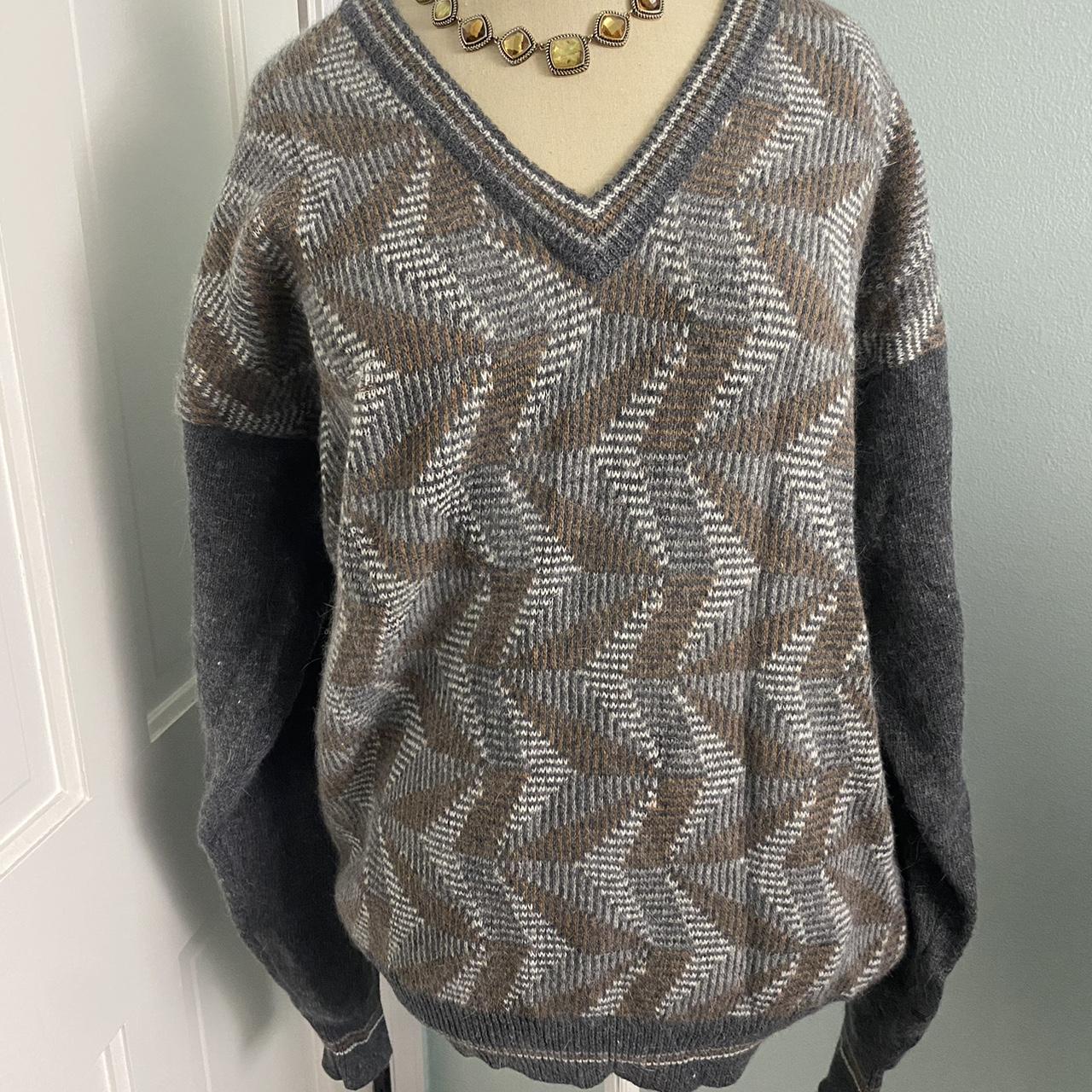 VINTAGE Boyfriend Sweater ,Countess Mara Vneck... - Depop