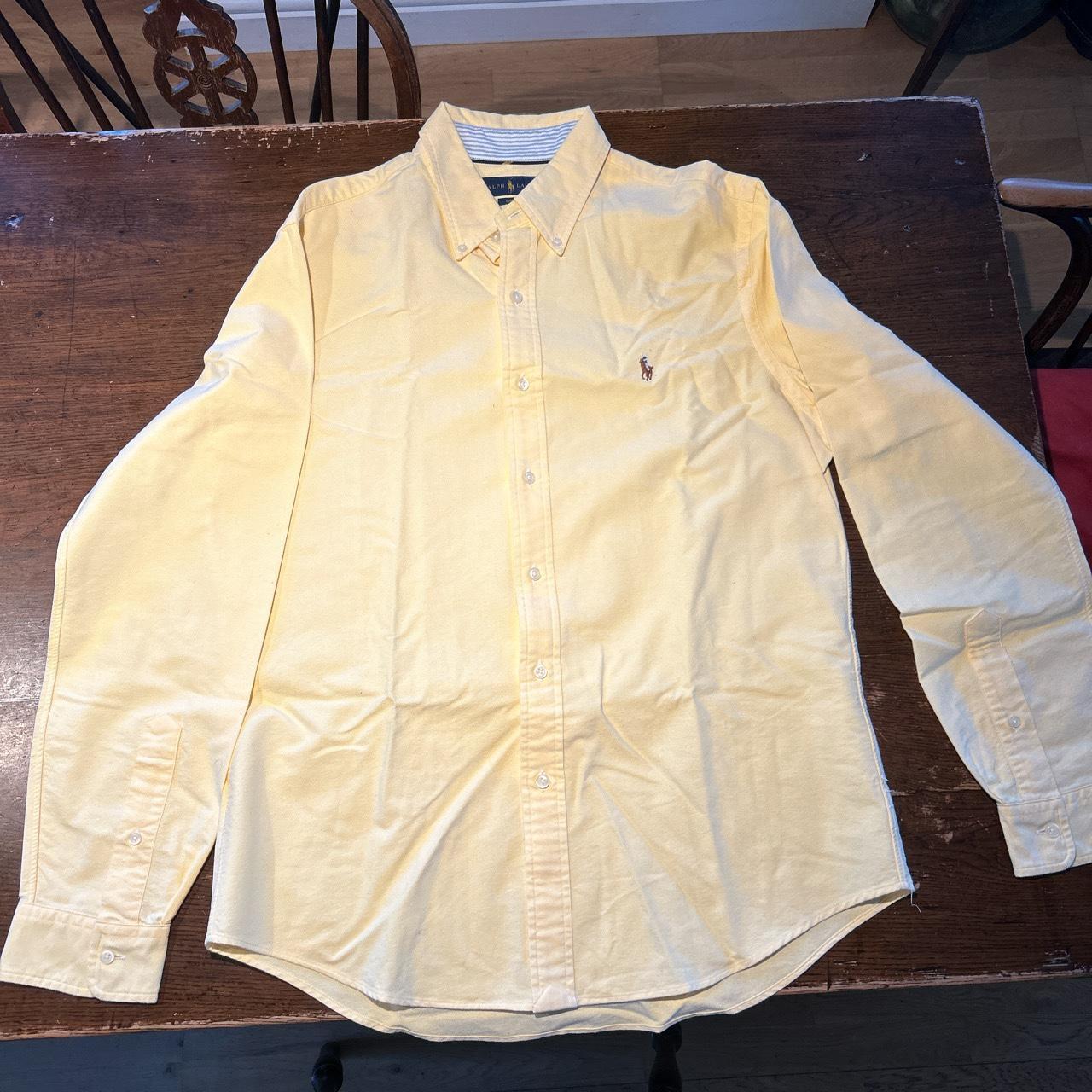 Yellow Ralph Lauren smart collared shirt, slim fit... - Depop