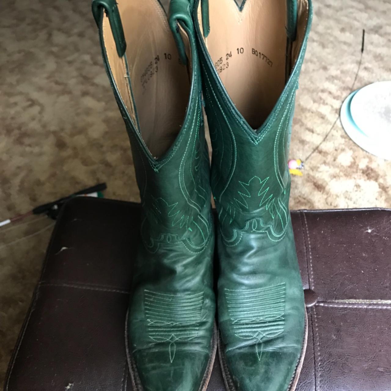 Lucchese emerald green cowboy boots. Women’s size... | Depop