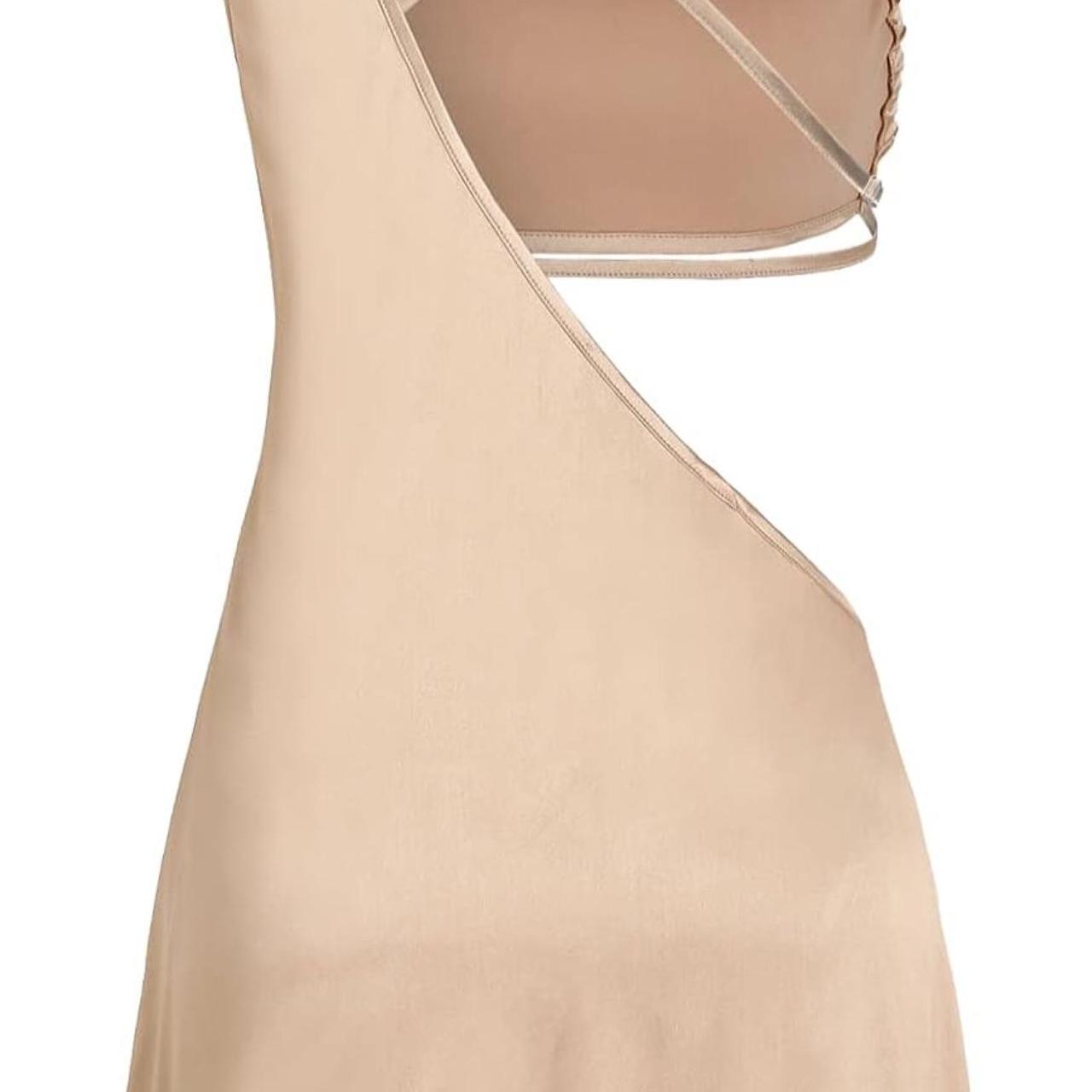 golden 2 piece belly cut out dress - Depop