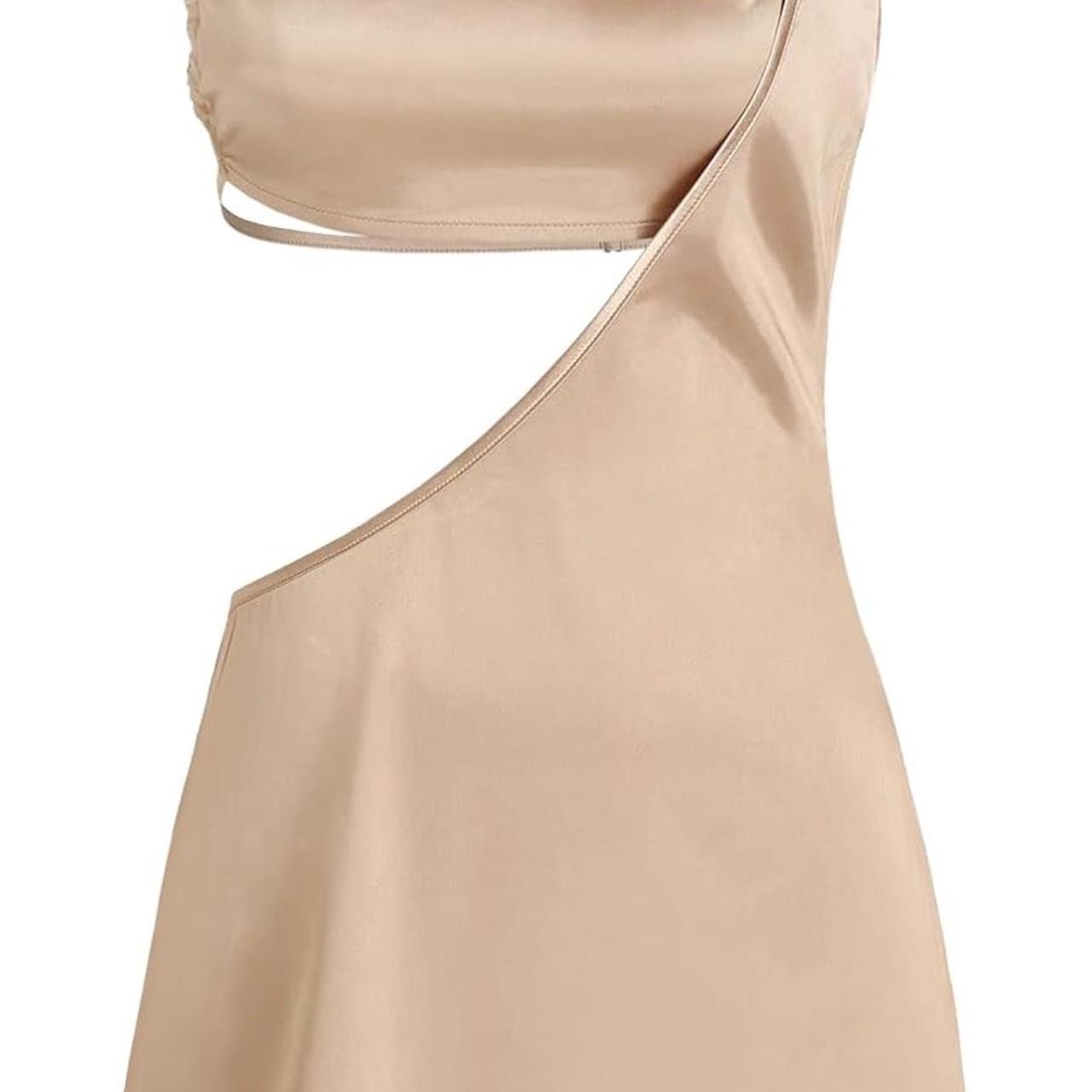 golden 2 piece belly cut out dress - Depop