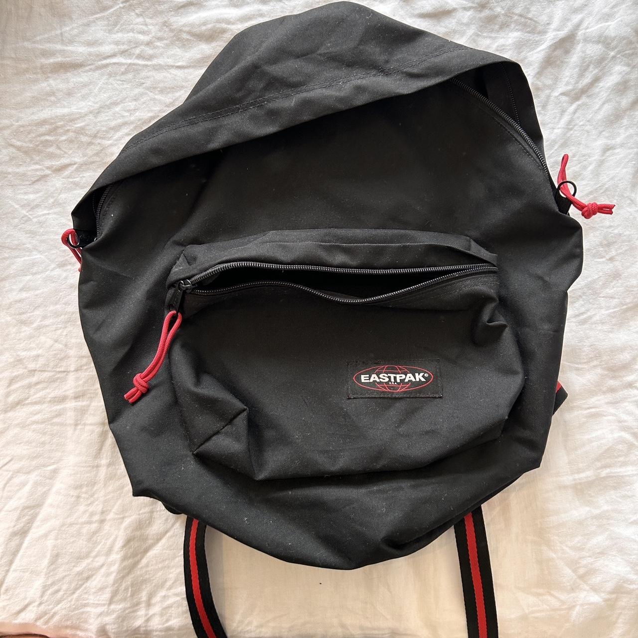 Black and red Eastpak backpack #backpack | Depop