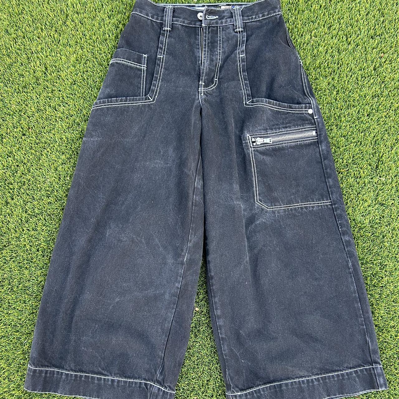 JNCO SILVER BACKS WITH HUGE BACK POCKETS Dope... - Depop