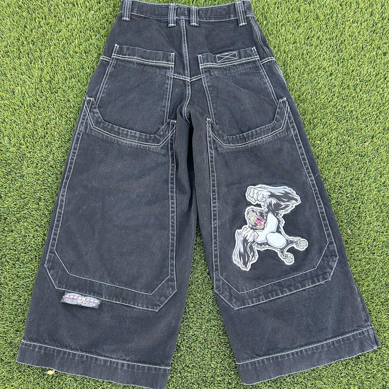 JNCO SILVER BACKS WITH HUGE BACK POCKETS Dope... - Depop