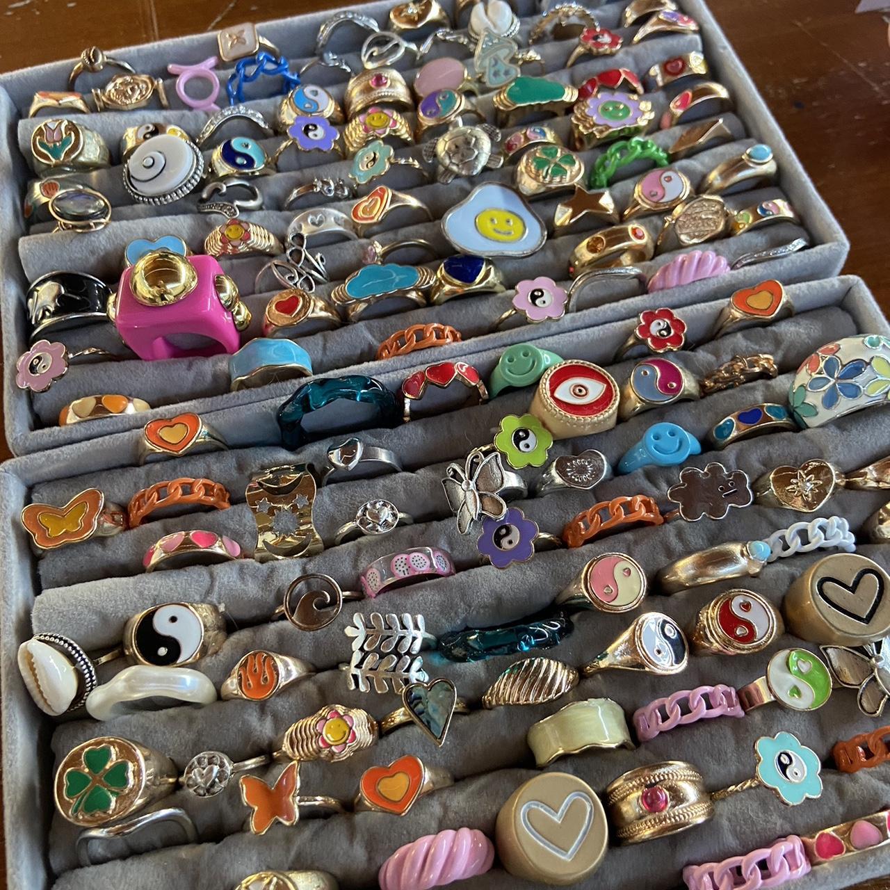 Y2k style rings!! All available. Dm to purchase, all... - Depop