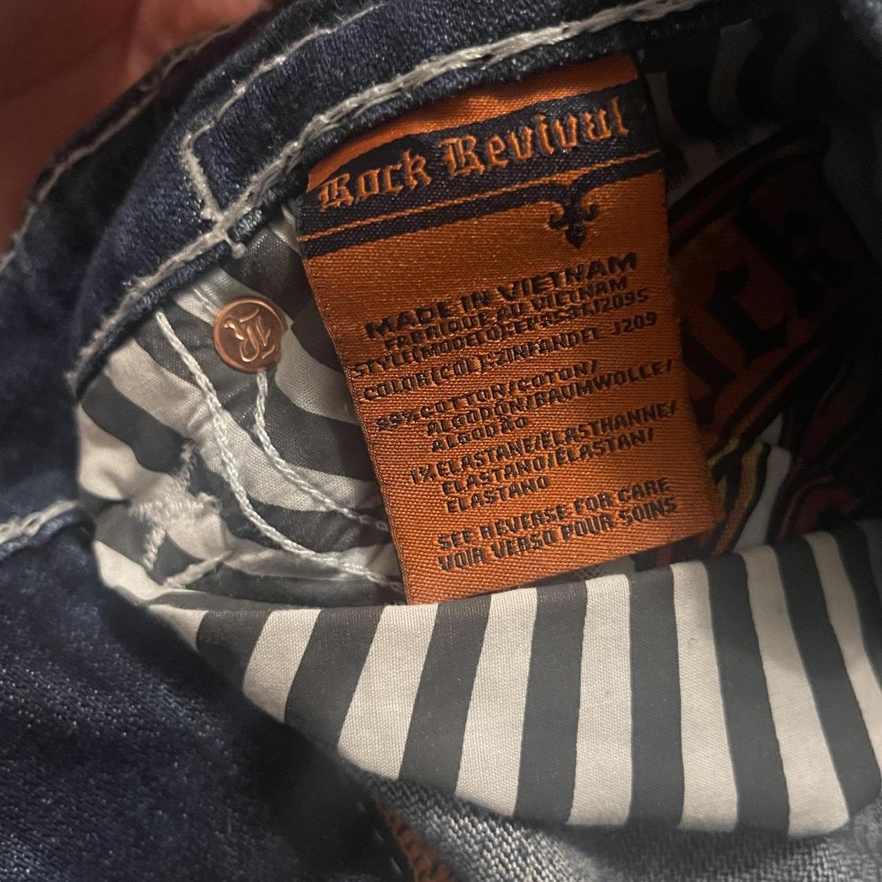 Rock Revival Navy and Blue Jeans. Size 28x28 Men’s.... - Depop