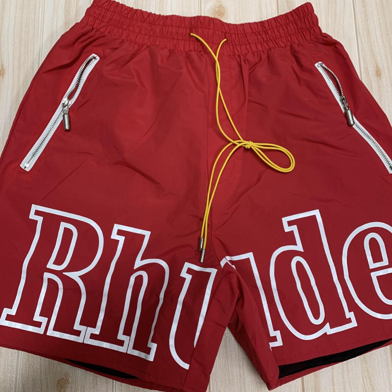 Rhude Men's Red Shorts - Depop