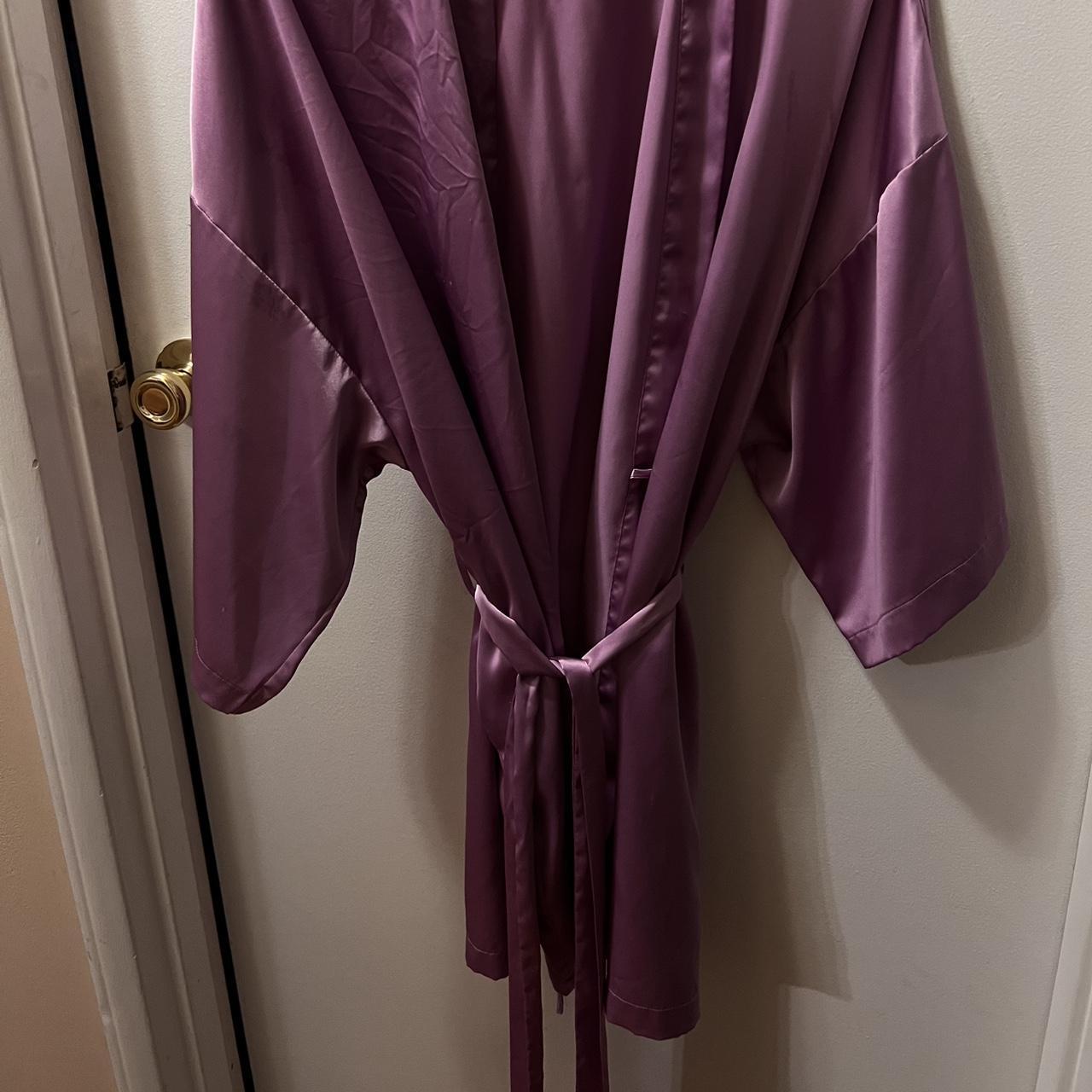Victoria’s Secret lilac satin robe with pockets.... - Depop