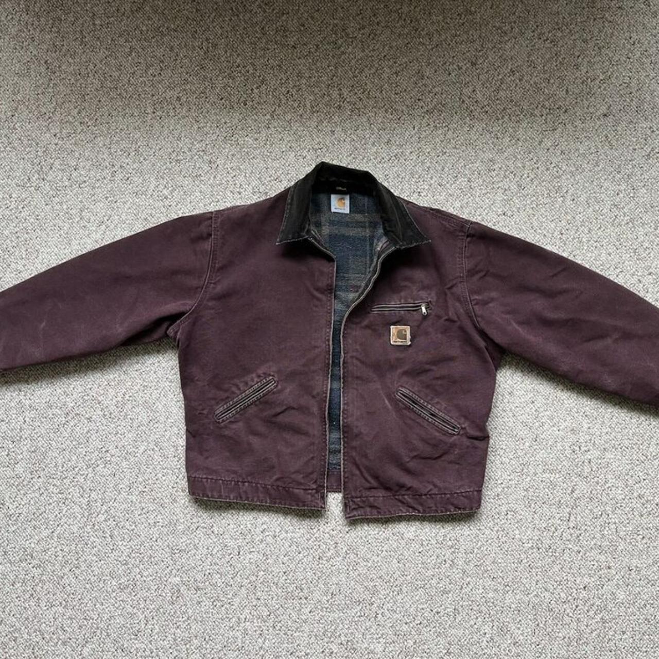 Vintage Carhartt Jacket Mens Large Detroit J43 BRG... - Depop